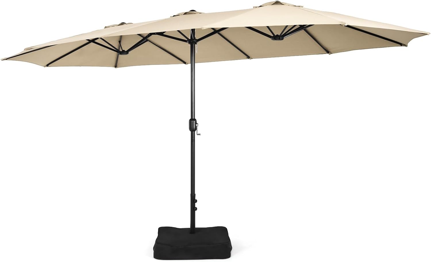 Parasol Double avec Pieds de Parasol, Parasol Double Toit 4,52 x 2,64M ...