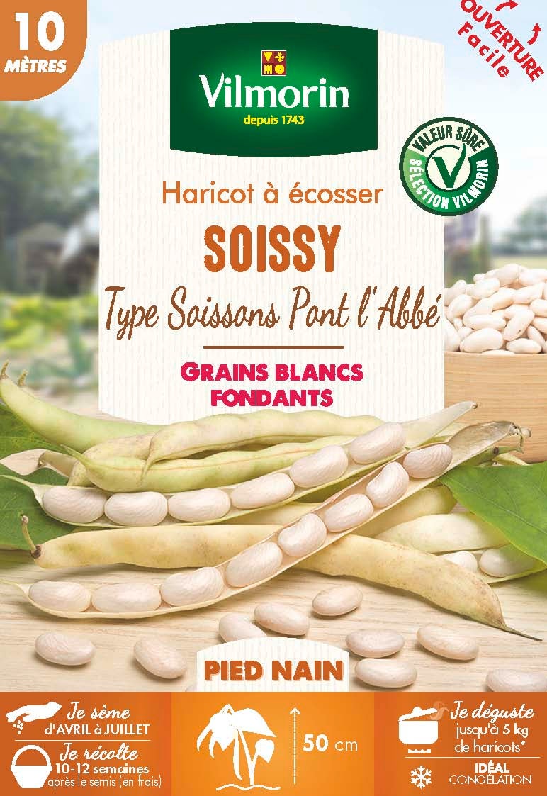 Haricot Nain à Ecosser Soissy (type Soissons Pont l'Abbé) - 10 m ...