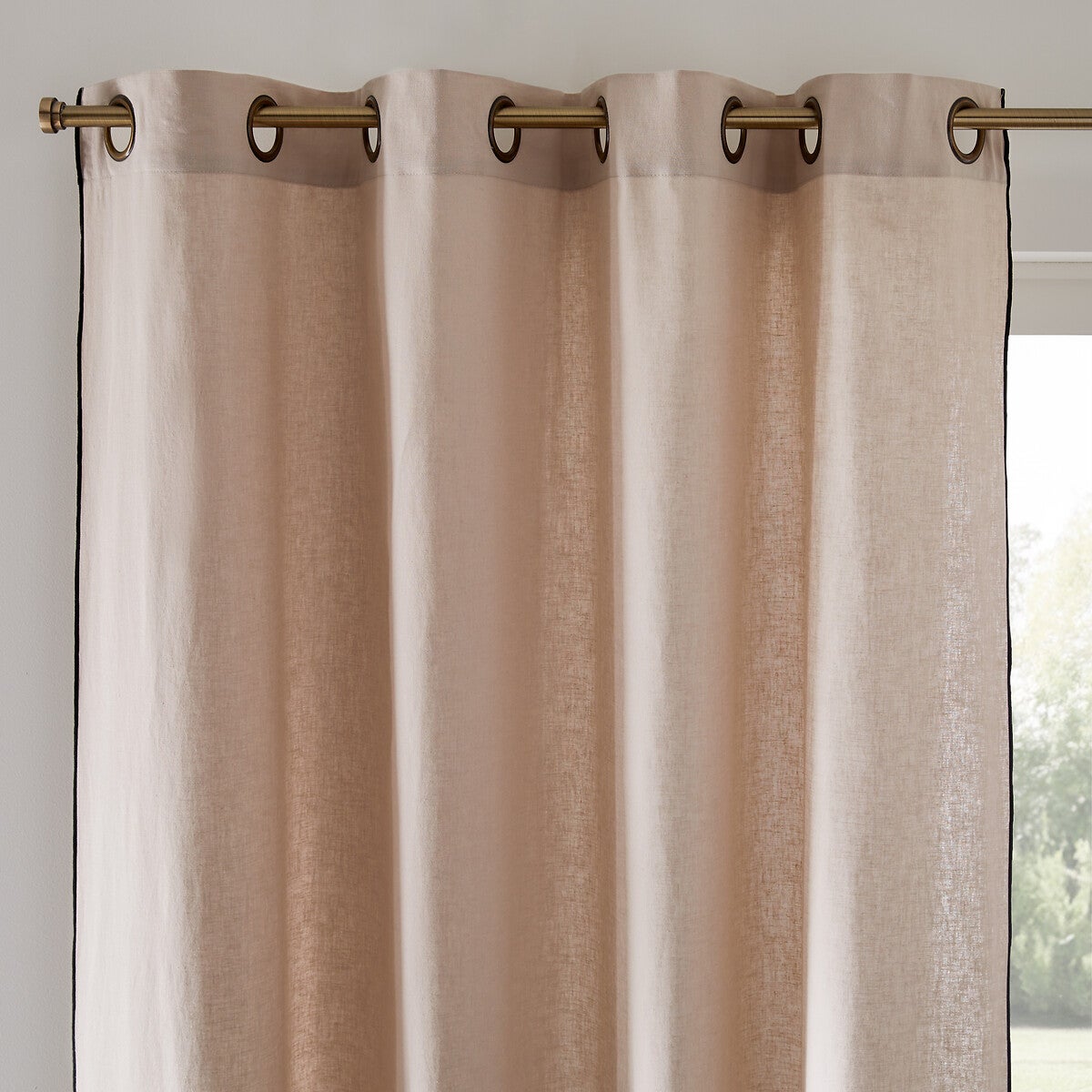 Rideau métis à oeillets, Lincot - Naturel - 300 x 135 cm | Leroy Merlin