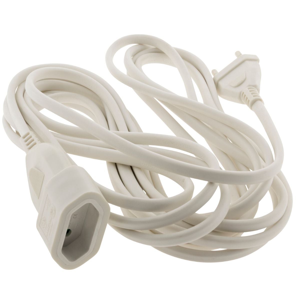 Rallonge schuko HO5VV-F 3G1,5mm² 5m - blanc - Zenitech | Bricoman