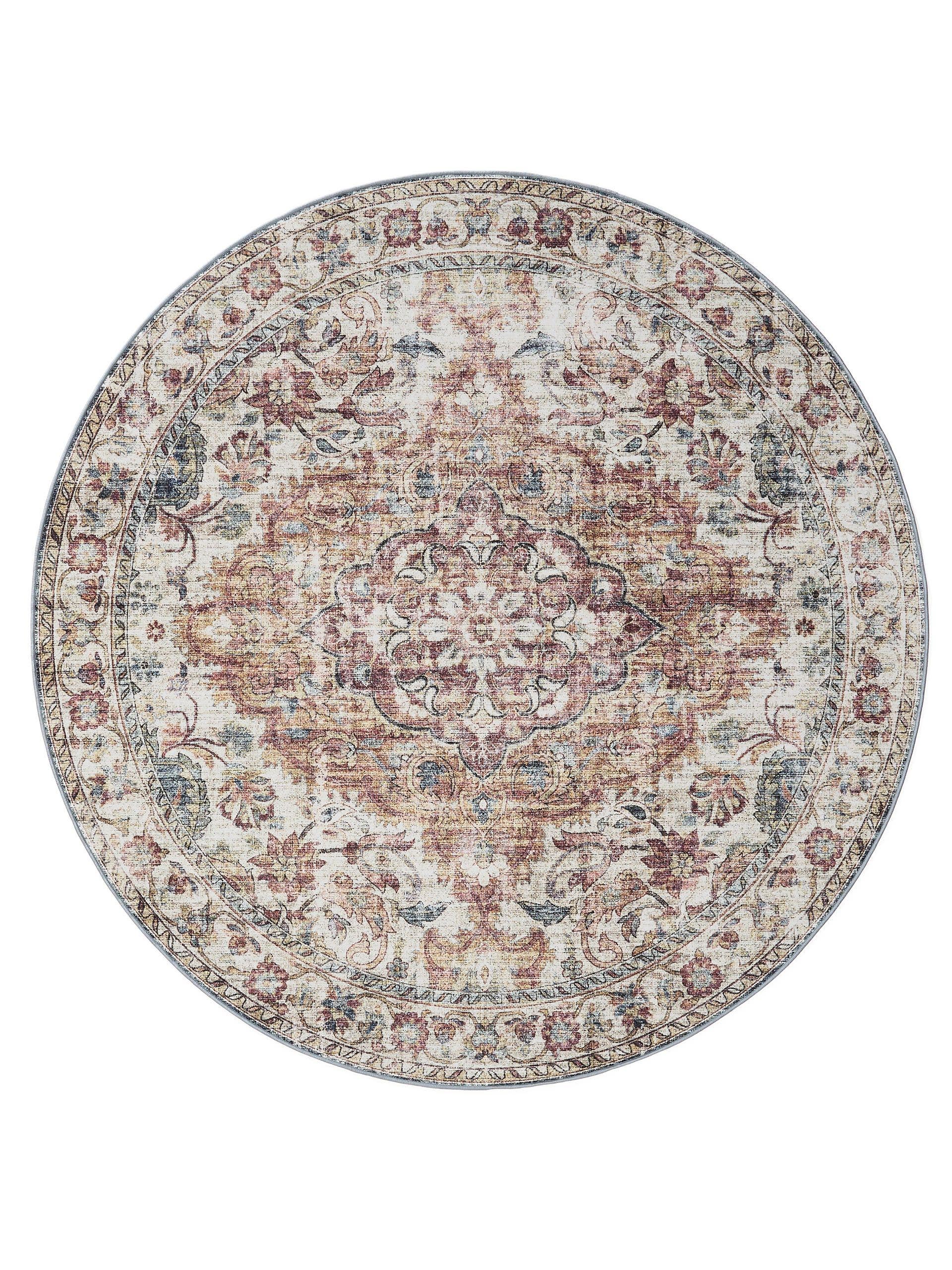 BENUTA - Tapis lavable George multicouleur ø 120 cm rond | Leroy Merlin