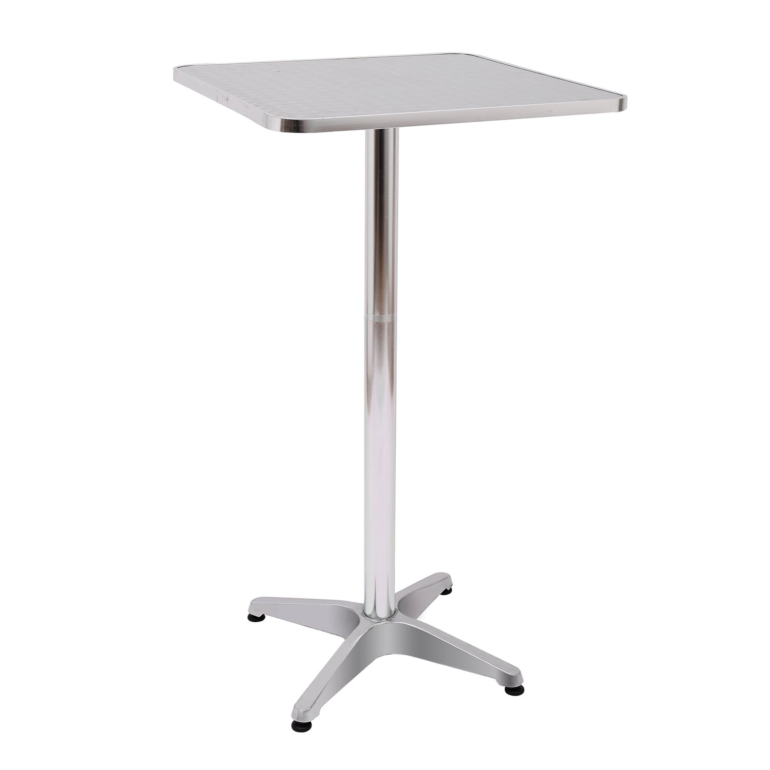 Table de bar hauteur réglable alu inox | Leroy Merlin