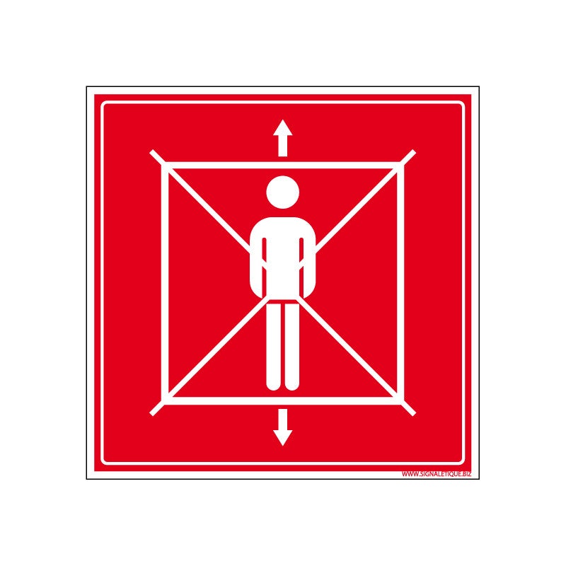 Panneau Incendie Ne pas utiliser les ascenseurs (A0025) 450 x 450 mm Matière PVC | Leroy Merlin
