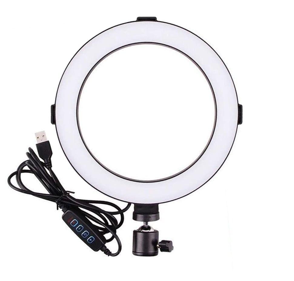 Anillo de Luz para Selfies de 20 cm con Múltiples Modos de Iluminación ...