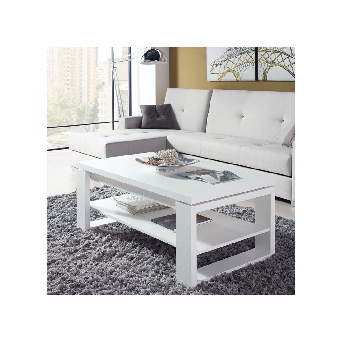 Table basse blanche relevable - REENA | Leroy Merlin