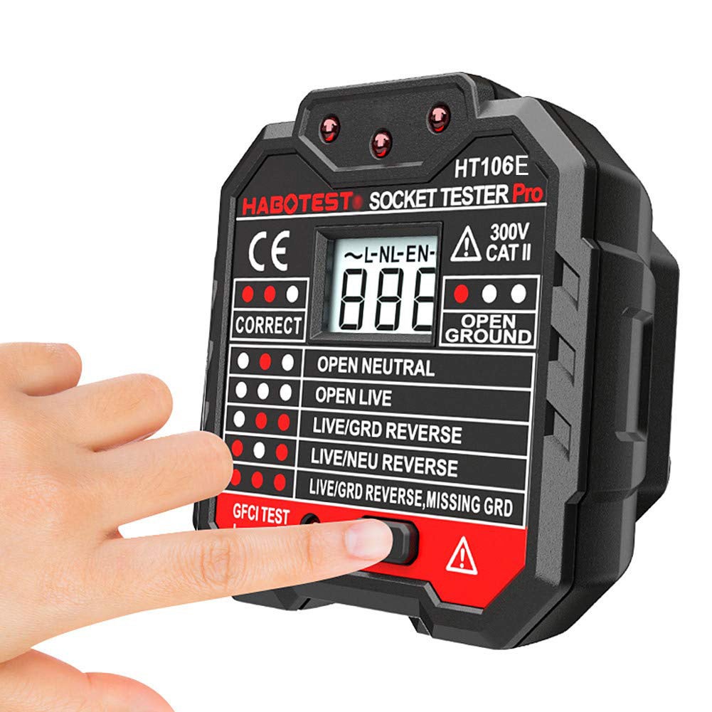 Testeur de prises, testeur de circuits électriques, 7 types de câblage ...