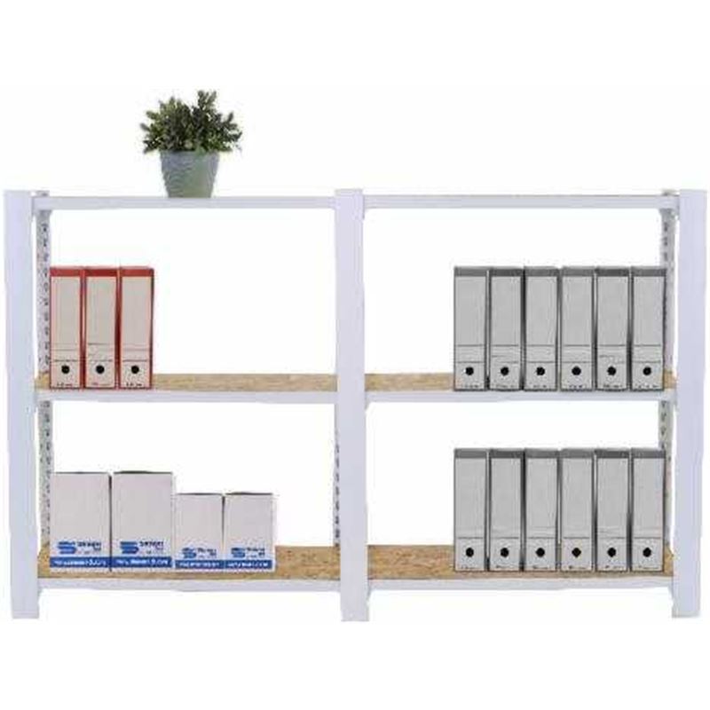 Estanteria OFFICLICK 3/300 WOOD 1600 BLANCO/OSB - 8425437127274 - Simon Rack | Leroy Merlin