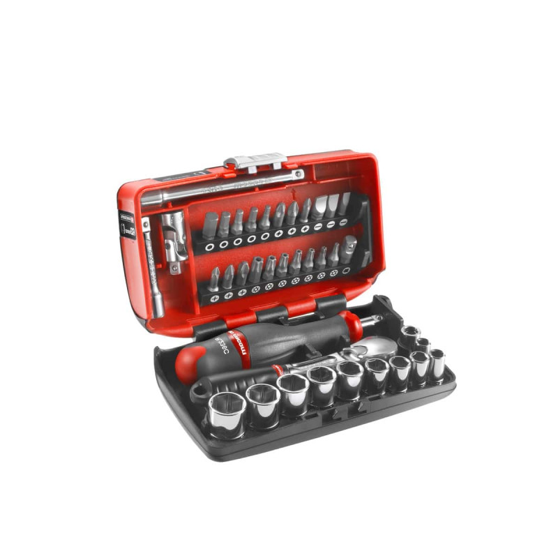 Coffret de douilles et embouts FACOM - 1/4 - 6 pans - 38 pcs - RL.NANO1 | Bricoman