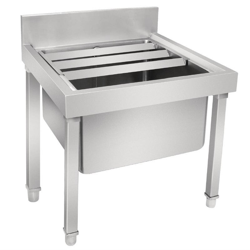 Bac Inox Pour Vide Seau - Avec Dosseret - Vogue | Leroy Merlin