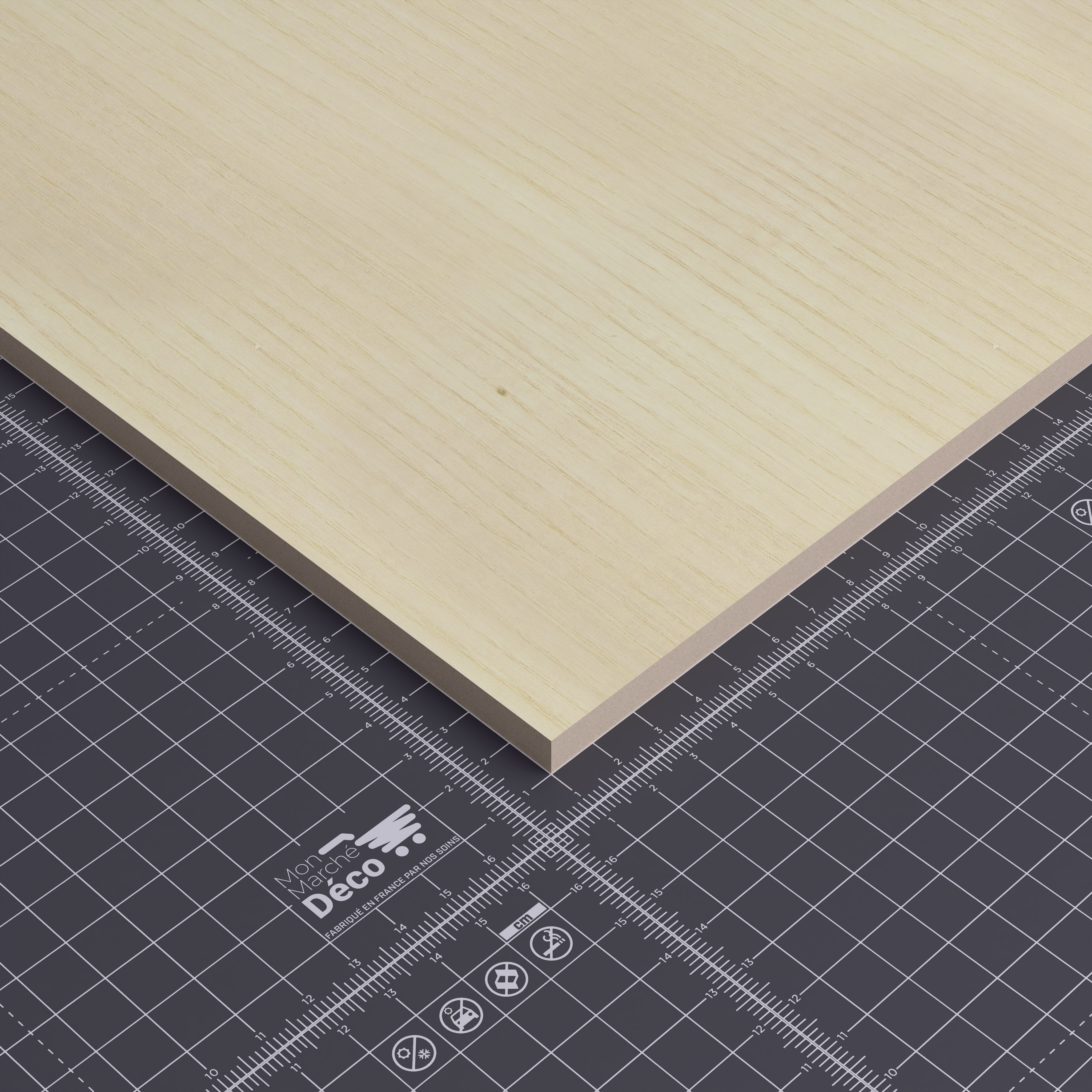 Panneau MDF Plaqué - Frêne - 60 x 120 cm | Leroy Merlin