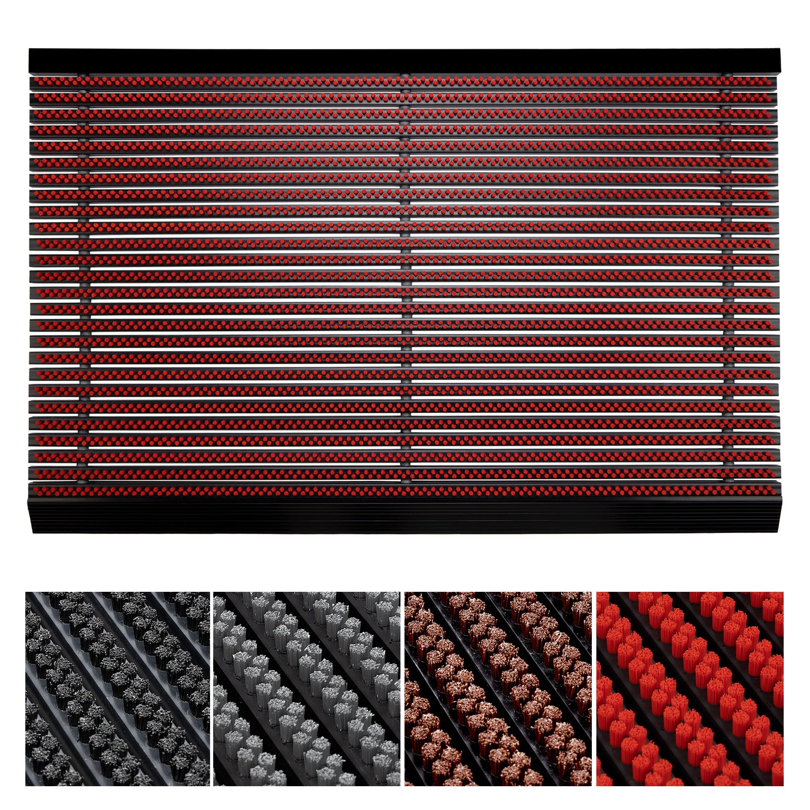 KARAT >Estera Power-Brush resistente a los rayos UV Rojo 40 x 60 cm ...