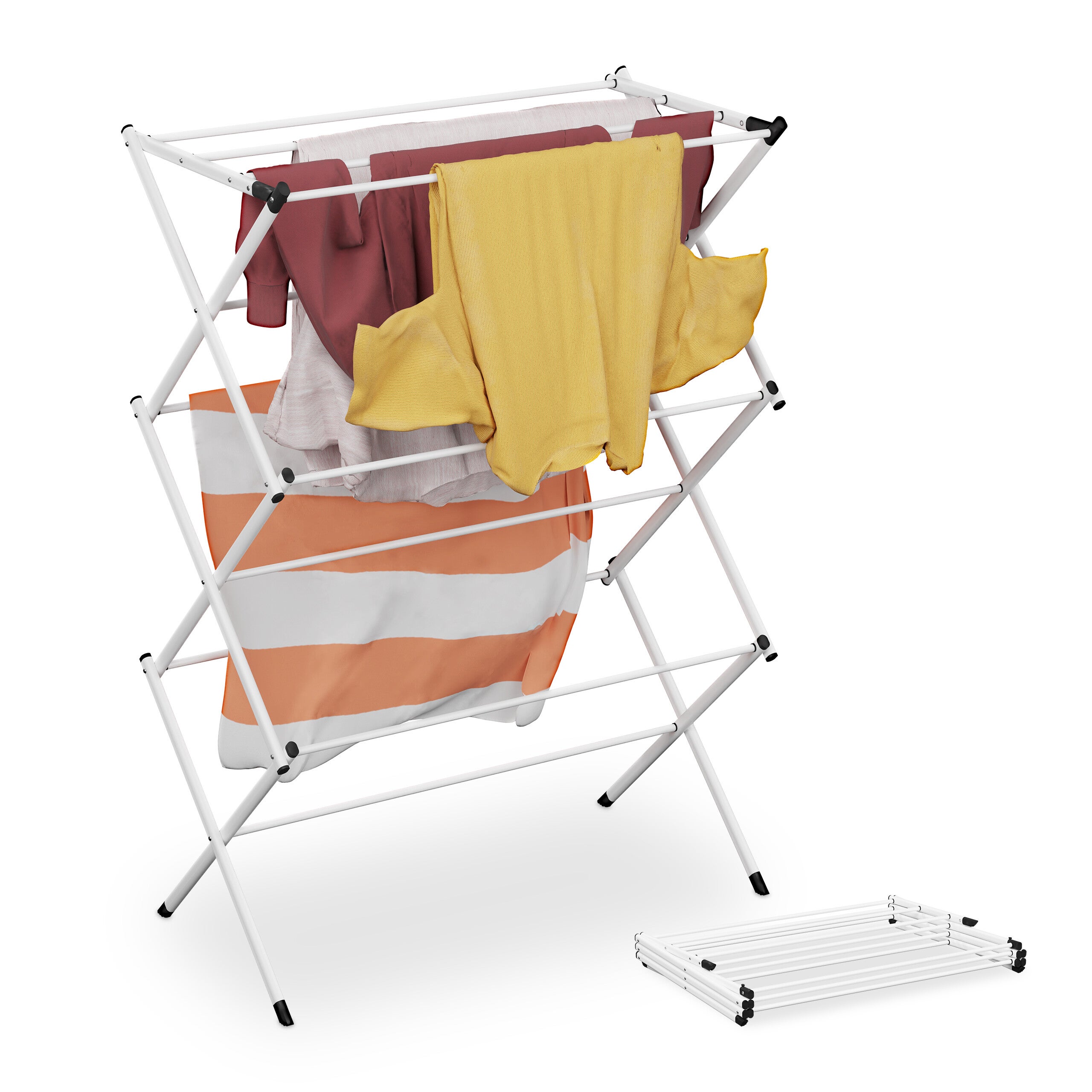 Relaxdays séchoir à linge pliable, 104x73x38 cm, 11 barres, étendoir ...