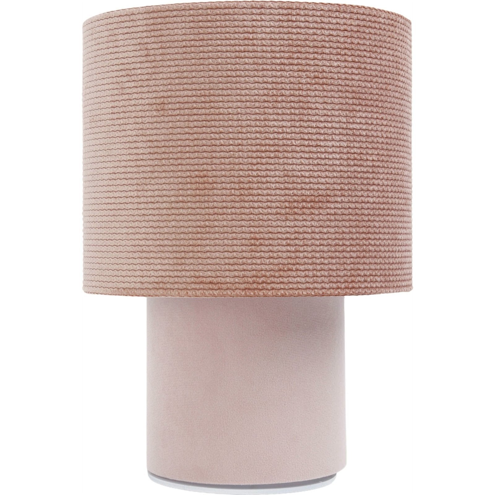 Lampe de chevet Twist 20 x 20 x 29 cm Lampe en velours structurel rose ...