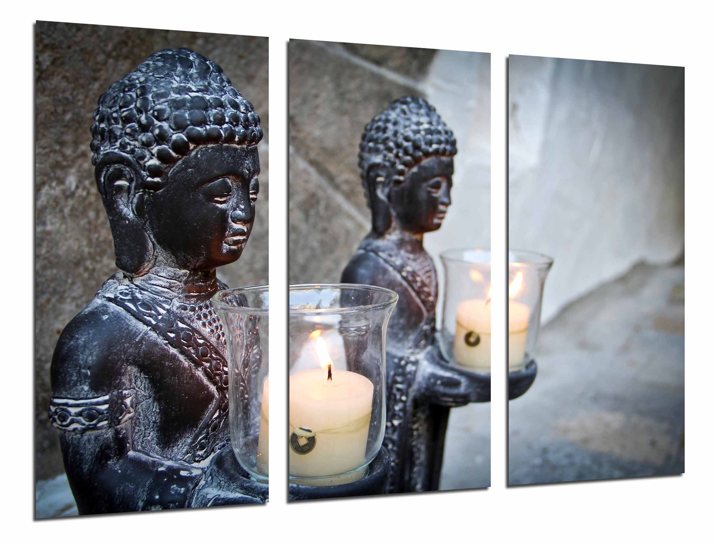 Figures zen, détente, relaxation, bougies, tirage photographique sur ...