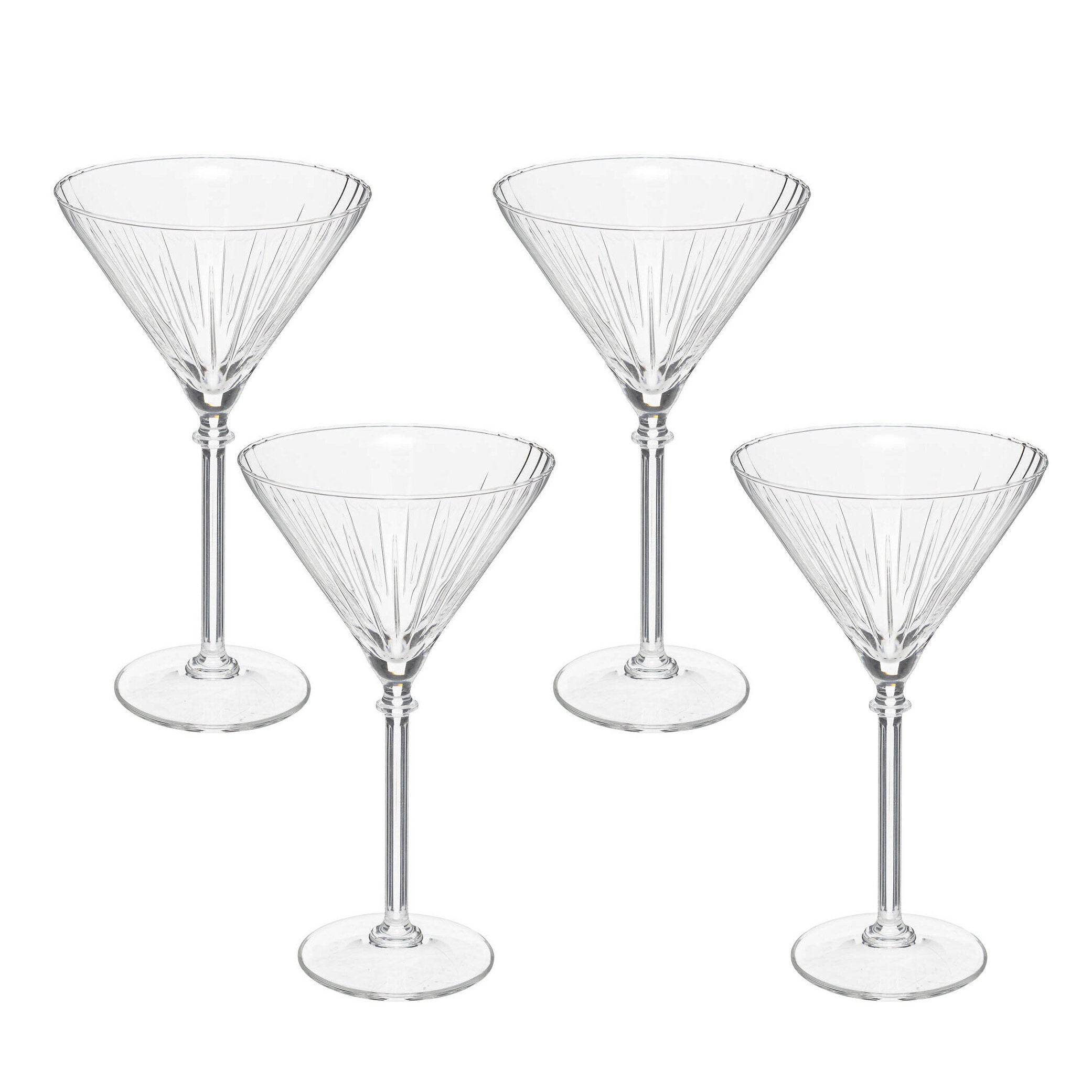 Verres à martini STRIE, 4 x 250 ml, Secret de Gourmet | Leroy Merlin