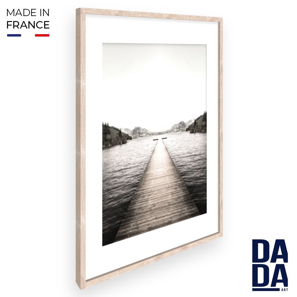 Image encadrée avec cadre CHÊNE / 30x40cm / Ponton serein / Créé et ...