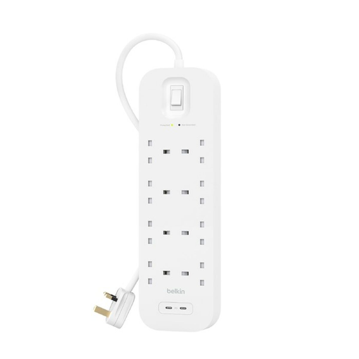 Multiprise 8 Prises avec Interrupteur Belkin SRB004VF2M (2 m) | Leroy ...