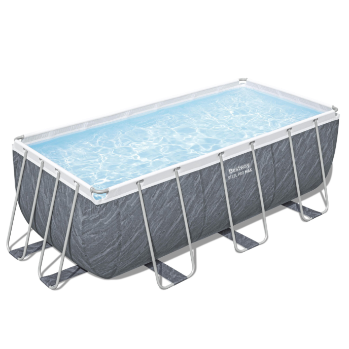 Piscine tubulaire rectangulaire Power Steel Rotin - 412 x 201 x H 122 cm | Leroy Merlin