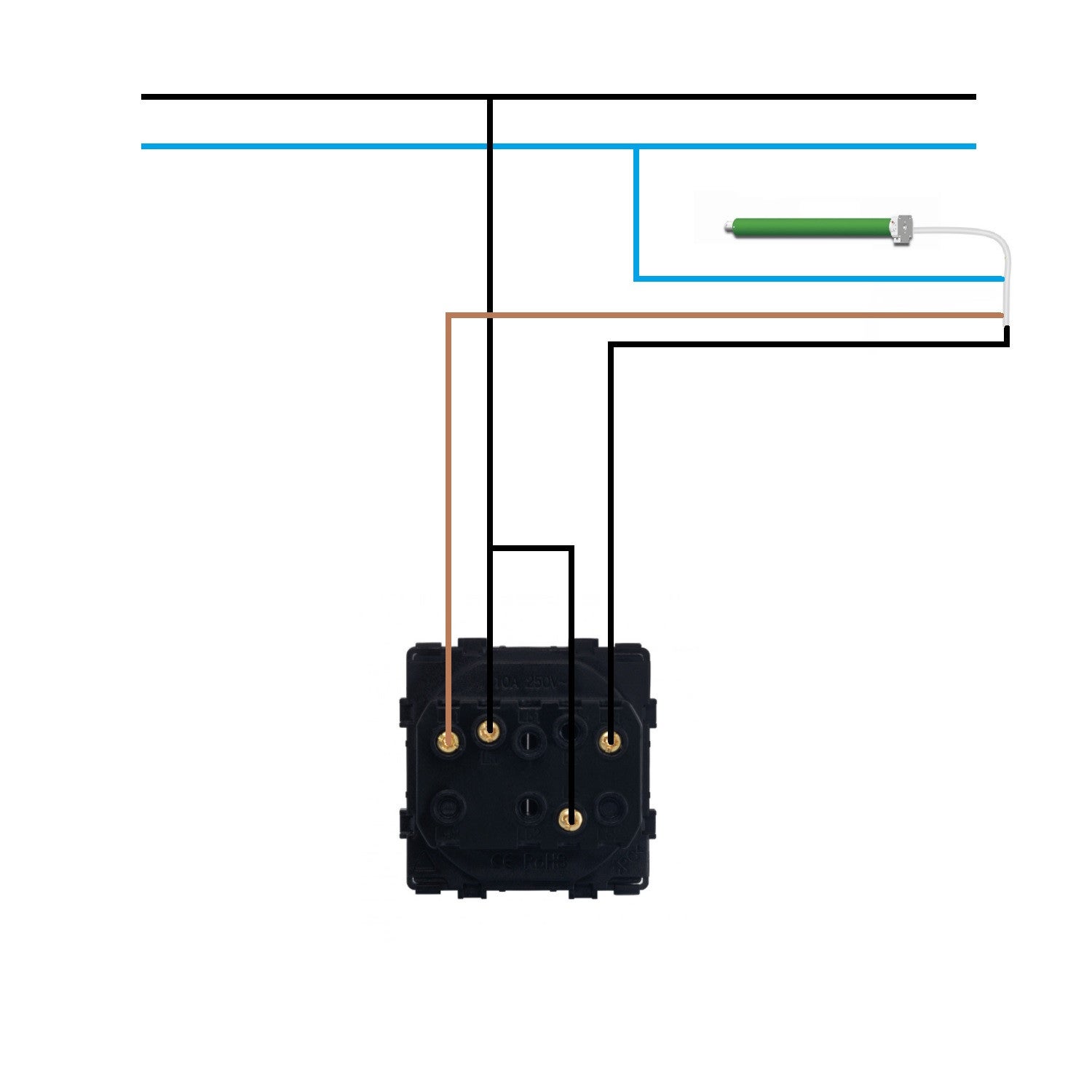 Ledkia - Interruttore a Pulsante per Tapparelle Automatiche con Frecce ...