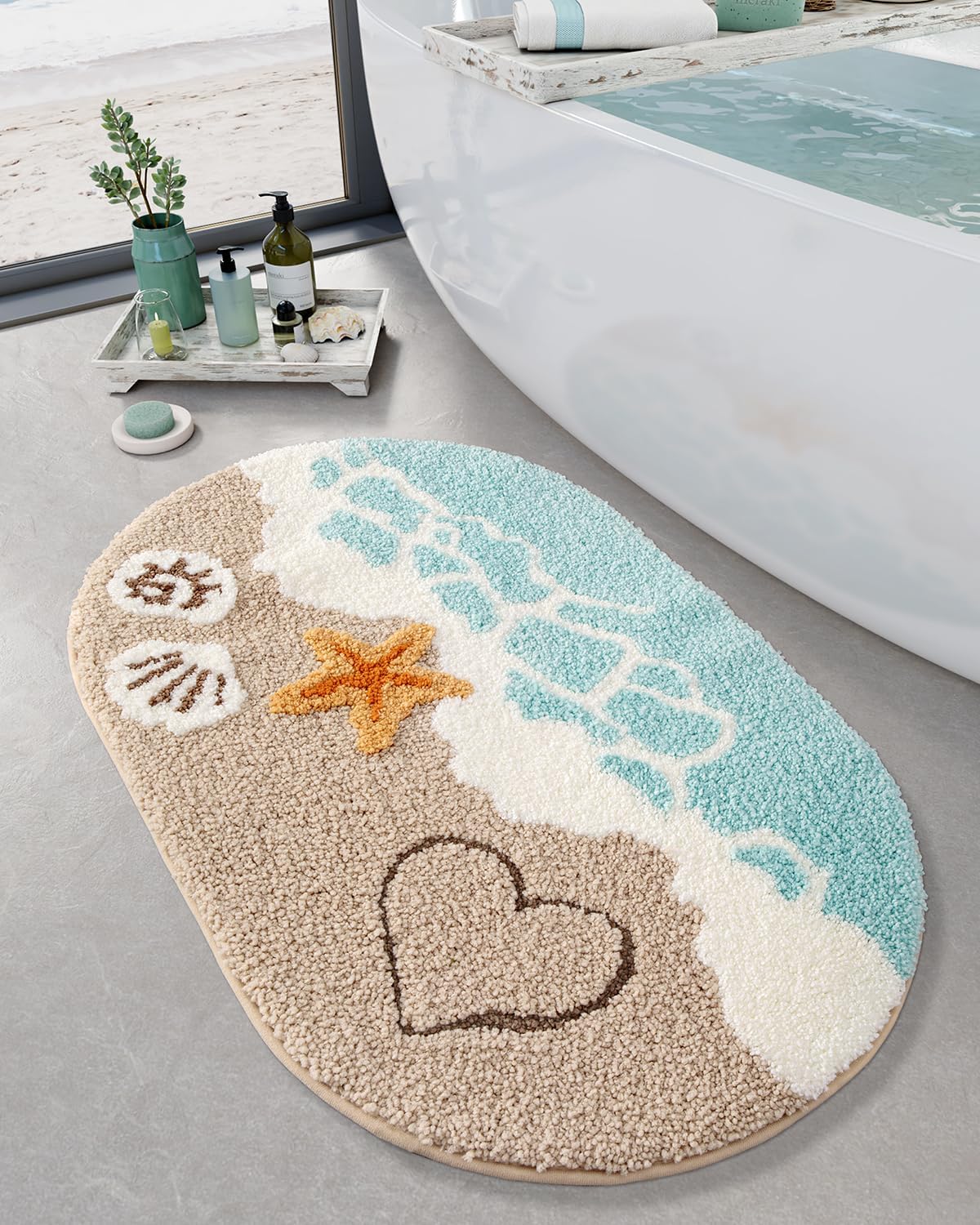 Alfombra de baño de playa, antideslizante, ideal para el baño, la ...