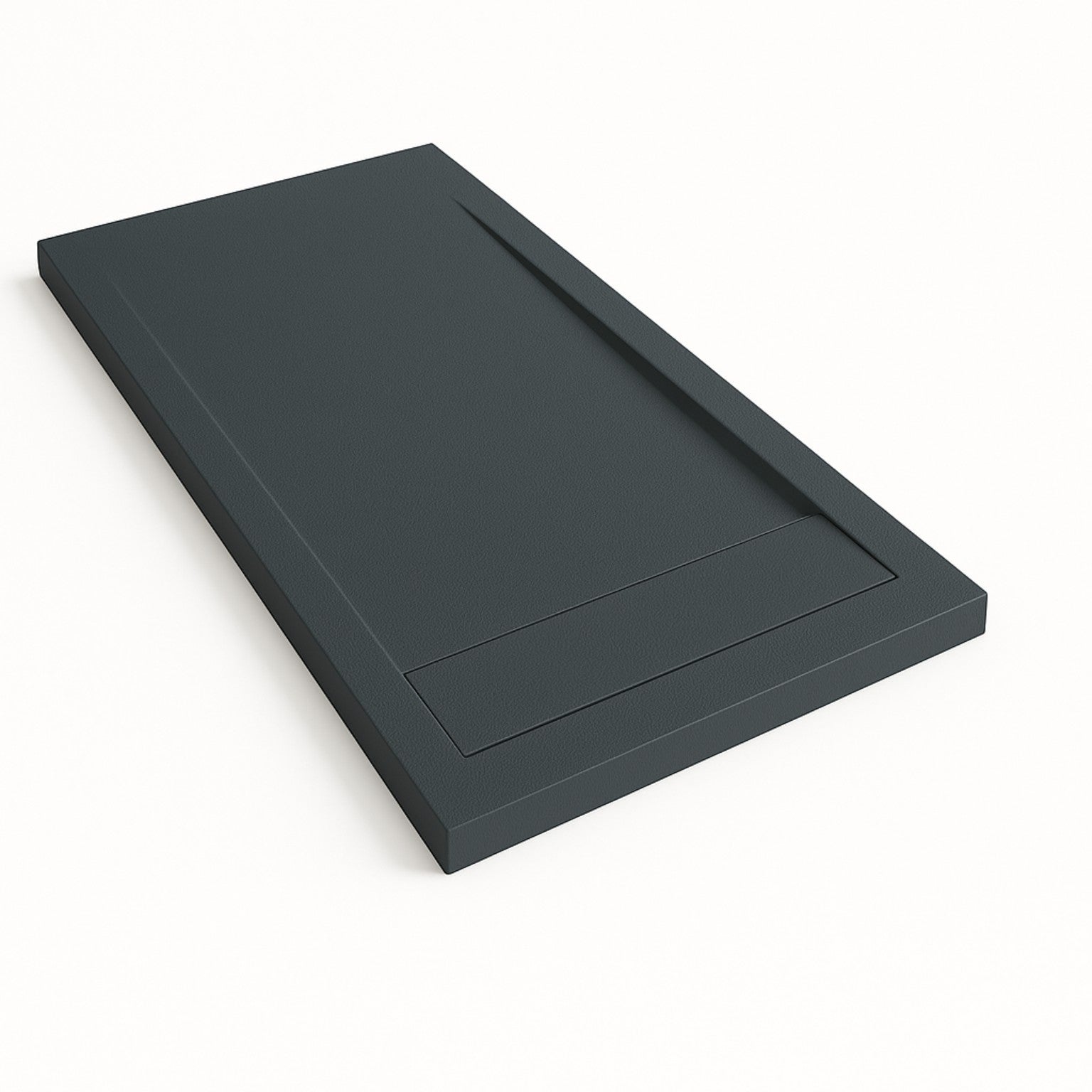 Plato de ducha Bidai con marco 90X200 cm color Gris Grafito RAL 7016 ...