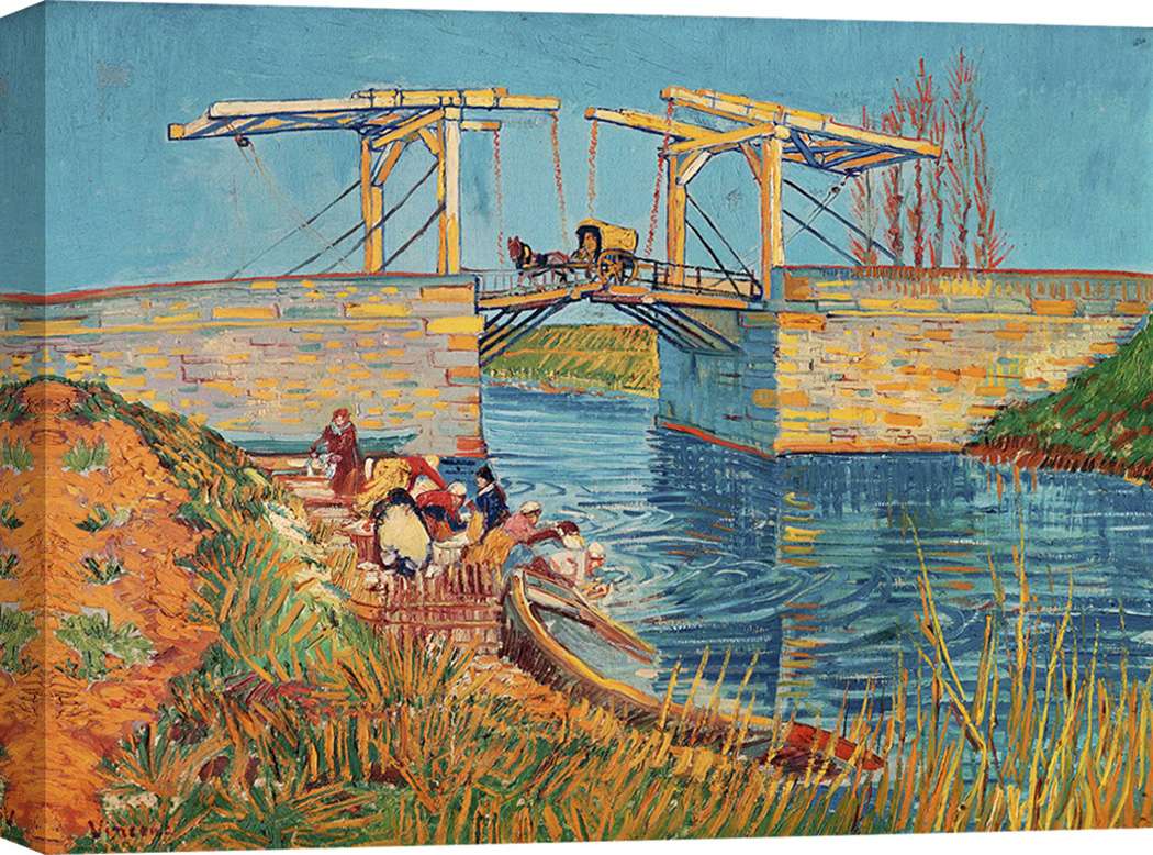 Peinture, impression sur toile - Vincent van Gogh, Le pont de Langlois ...