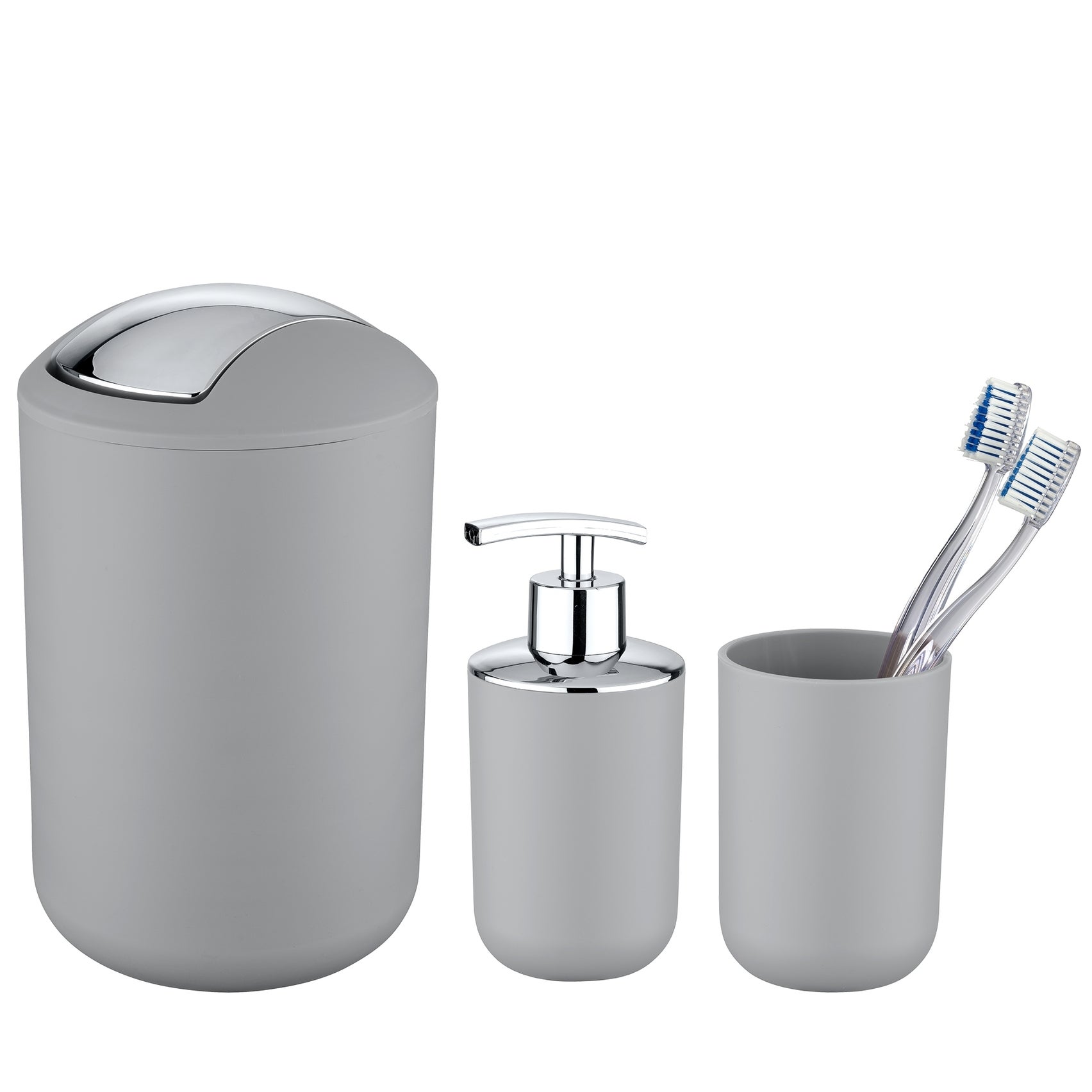 Set D'accessoires De Salle De Bain Brasil Gris | Leroy Merlin