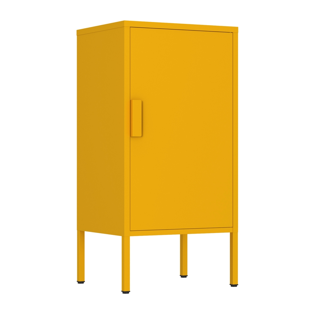 Meuble bas en métal à 1 porte, 35 x 46 x 72 cm, moutarde | Leroy Merlin