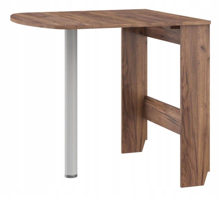 Table à manger semi-ovale pliante couleur tabac foncé 81x80cm modèle ...