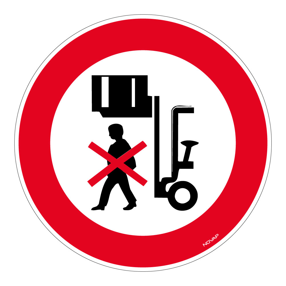 Panneau Interdit de passer sous la charge - Rigide Ø180mm - 4041629 ...