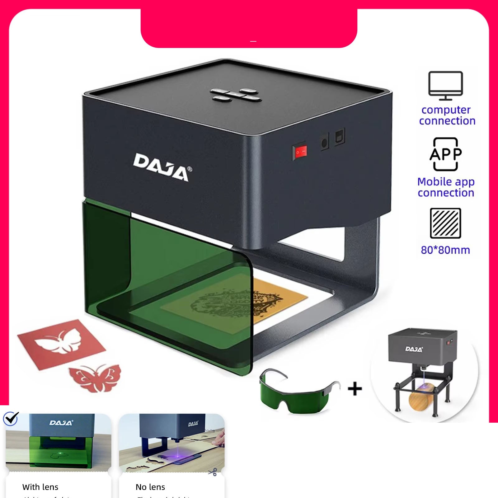 Machine de gravure laser Bluetooth portable DJ6 Mini DIY, capable de ...