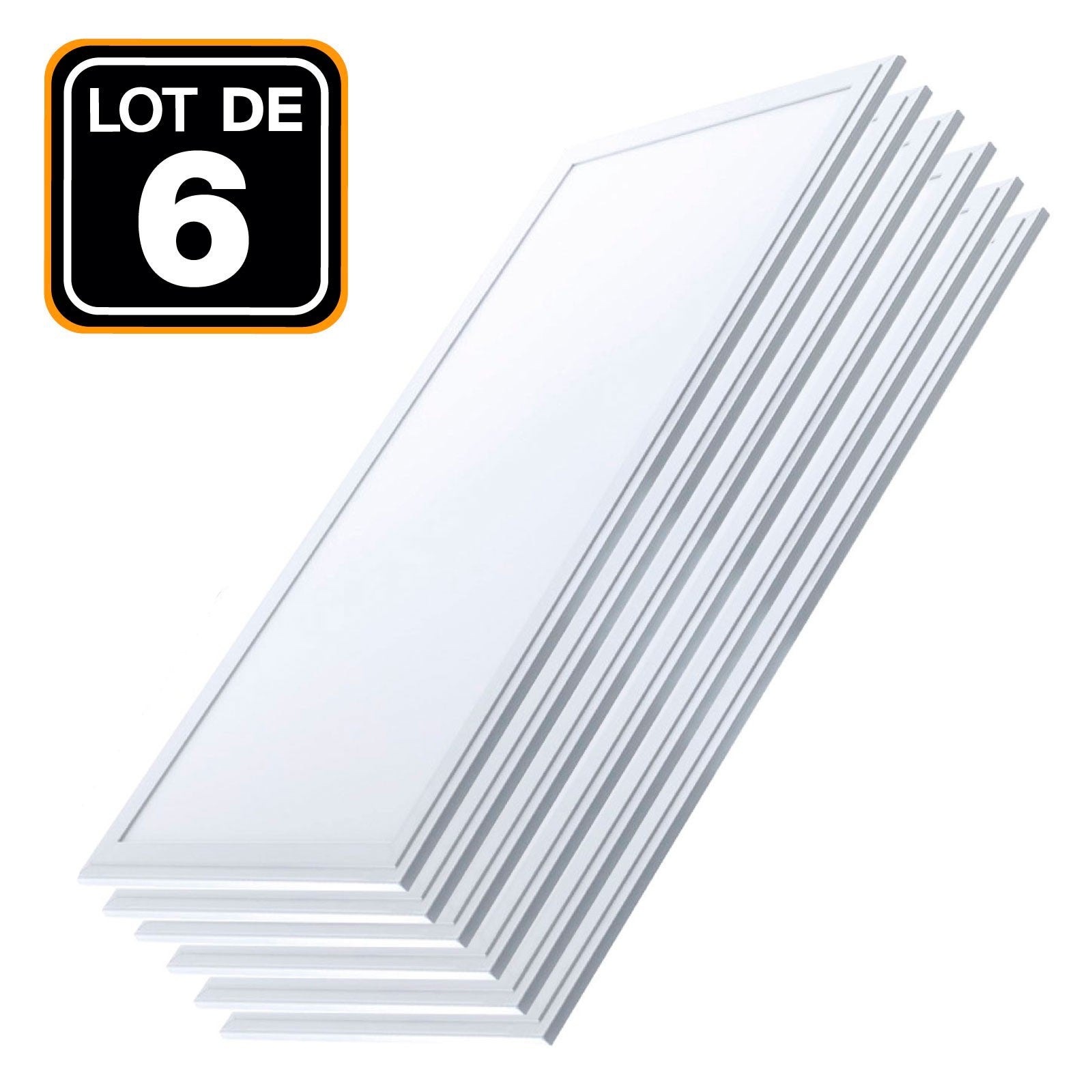 6 Paneles LED 1200x300 40W Ultra Slim Blanco neutro 4500K | Leroy Merlin
