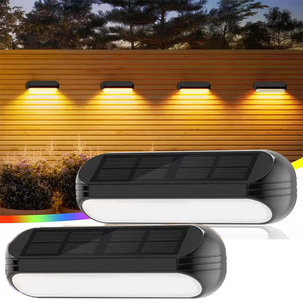 Lot de 2 lampes solaires d'extérieur pour terrasse, mode blanc chaud, LED étanches à énergie ...