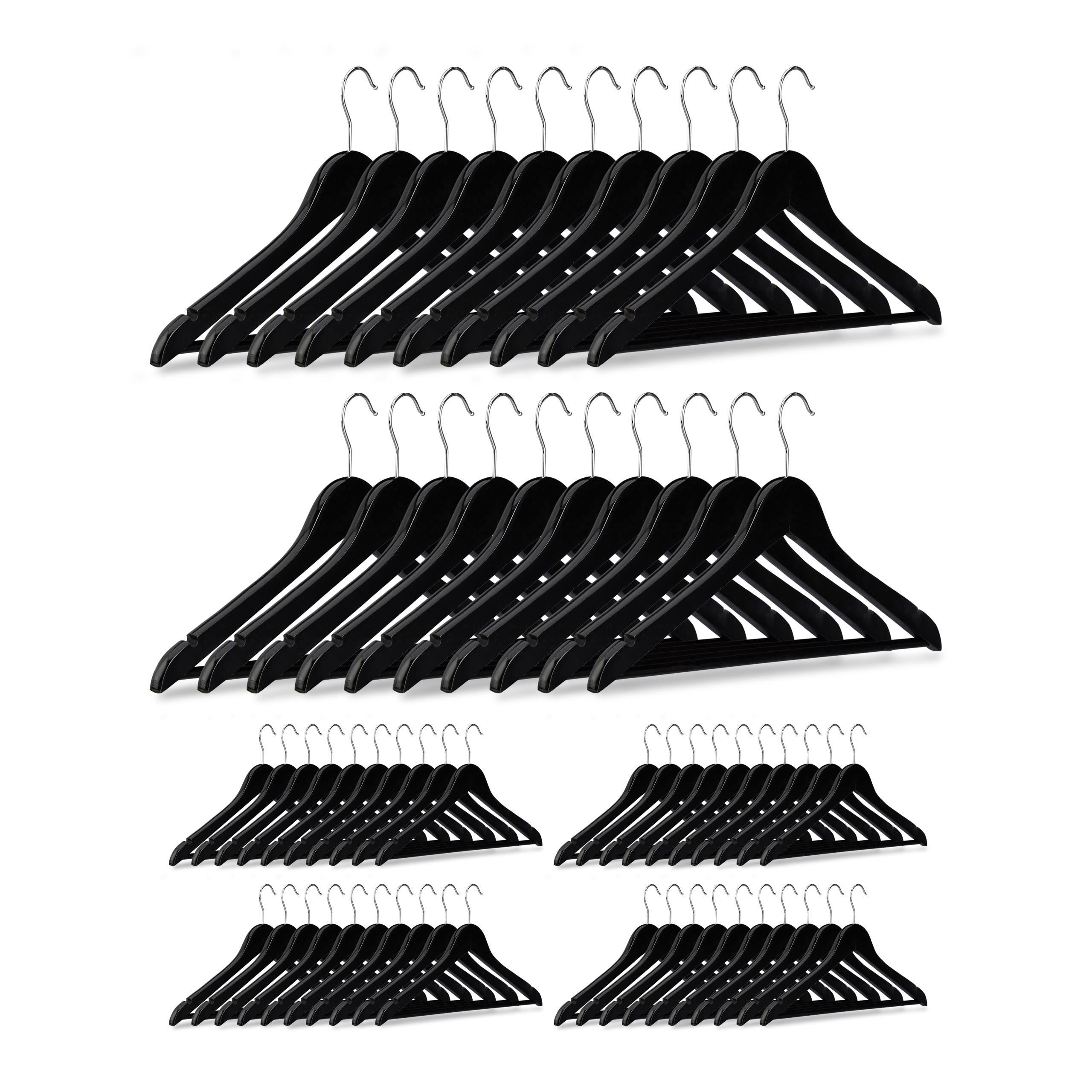 Pack de 60 Perchas Ropa, Colgadores para Pantalones y Camisas, Gancho ...