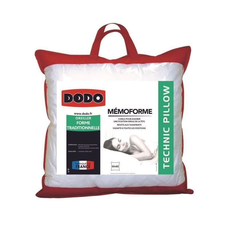 DODO Oreiller a memoire de forme MEMOFORME 60x60cm | Leroy Merlin
