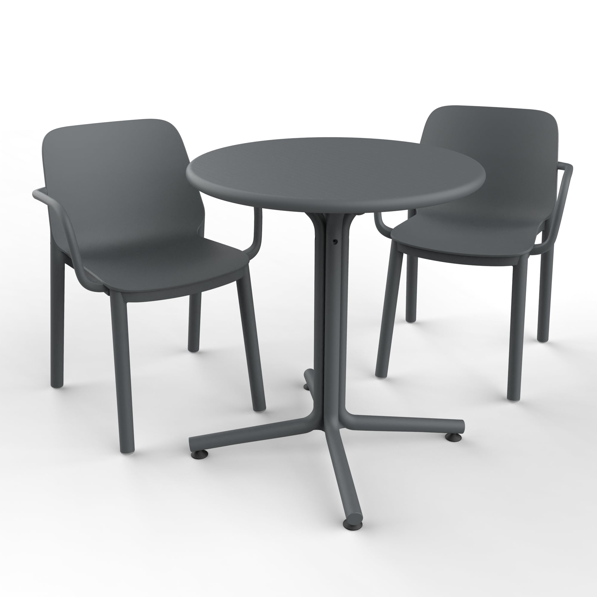 Garbar BINI-ONE Set 2+1 Silla Con Brazos-Mesa Interior, Exterior Gris ...