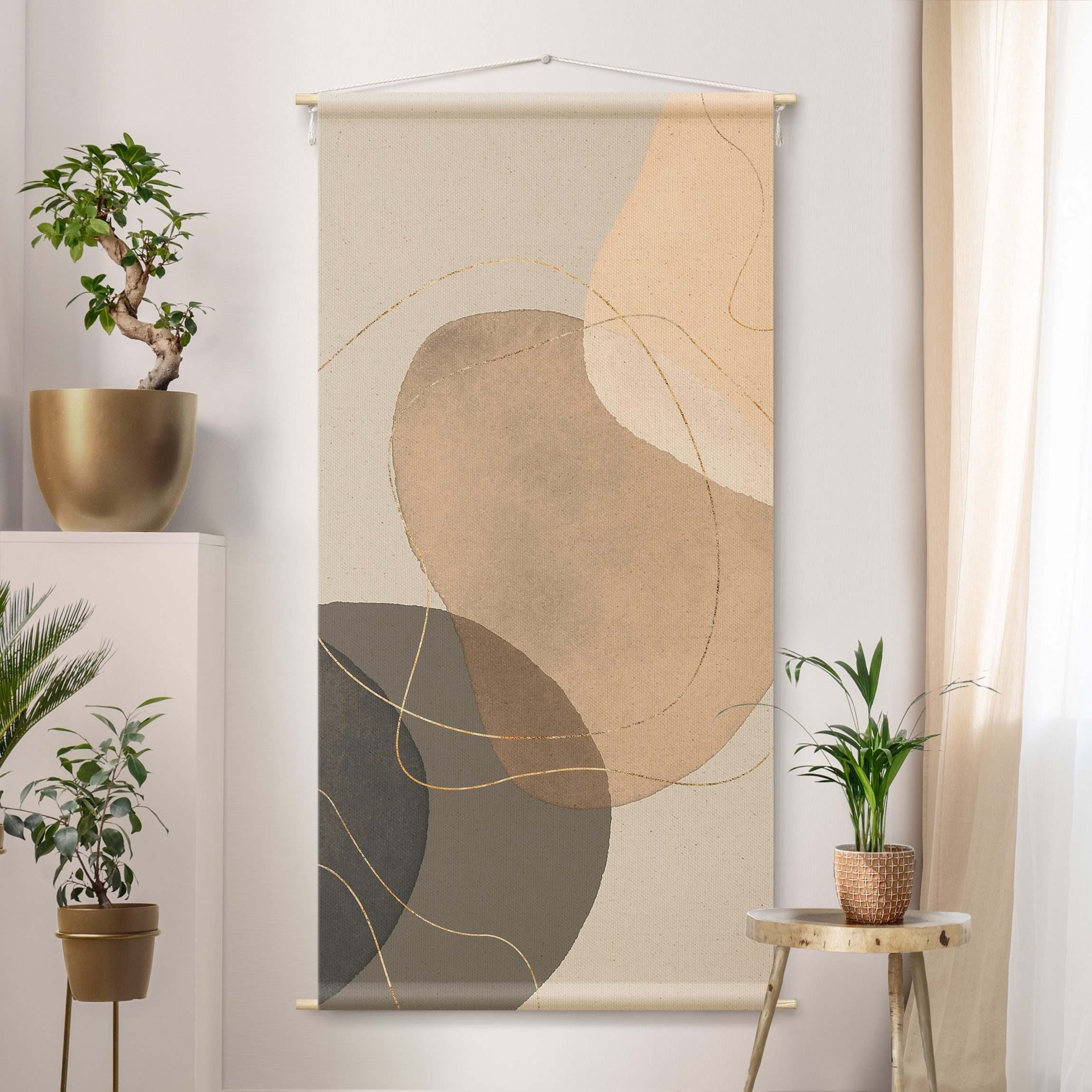 Tapiz - Playful Impression In Beige 90 x 180 cm | Leroy Merlin
