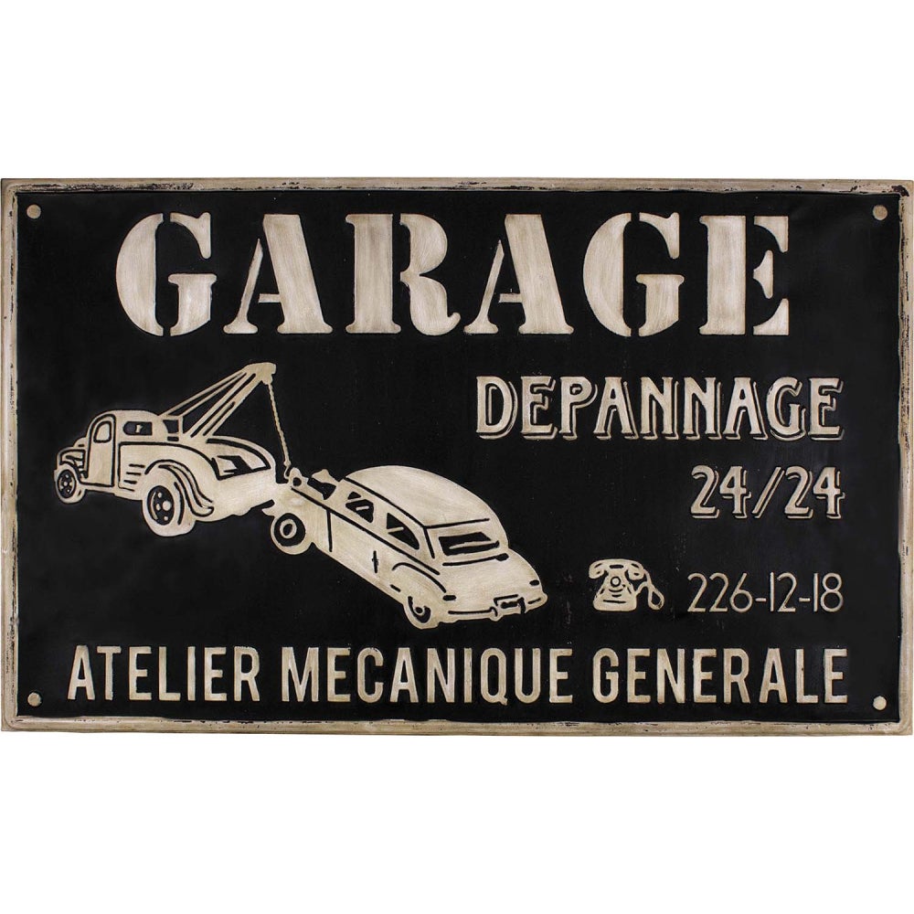 Plaque décorative en fer Commerce 122.5 x 74 cm Garage Antic Line ...