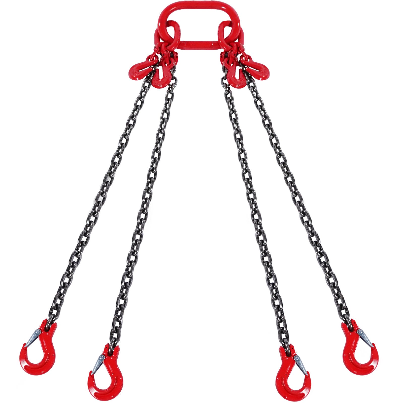VEVOR Élingue Chaîne de Levage à 4 Brins avec Crochets et Ajusteurs, 6 ...