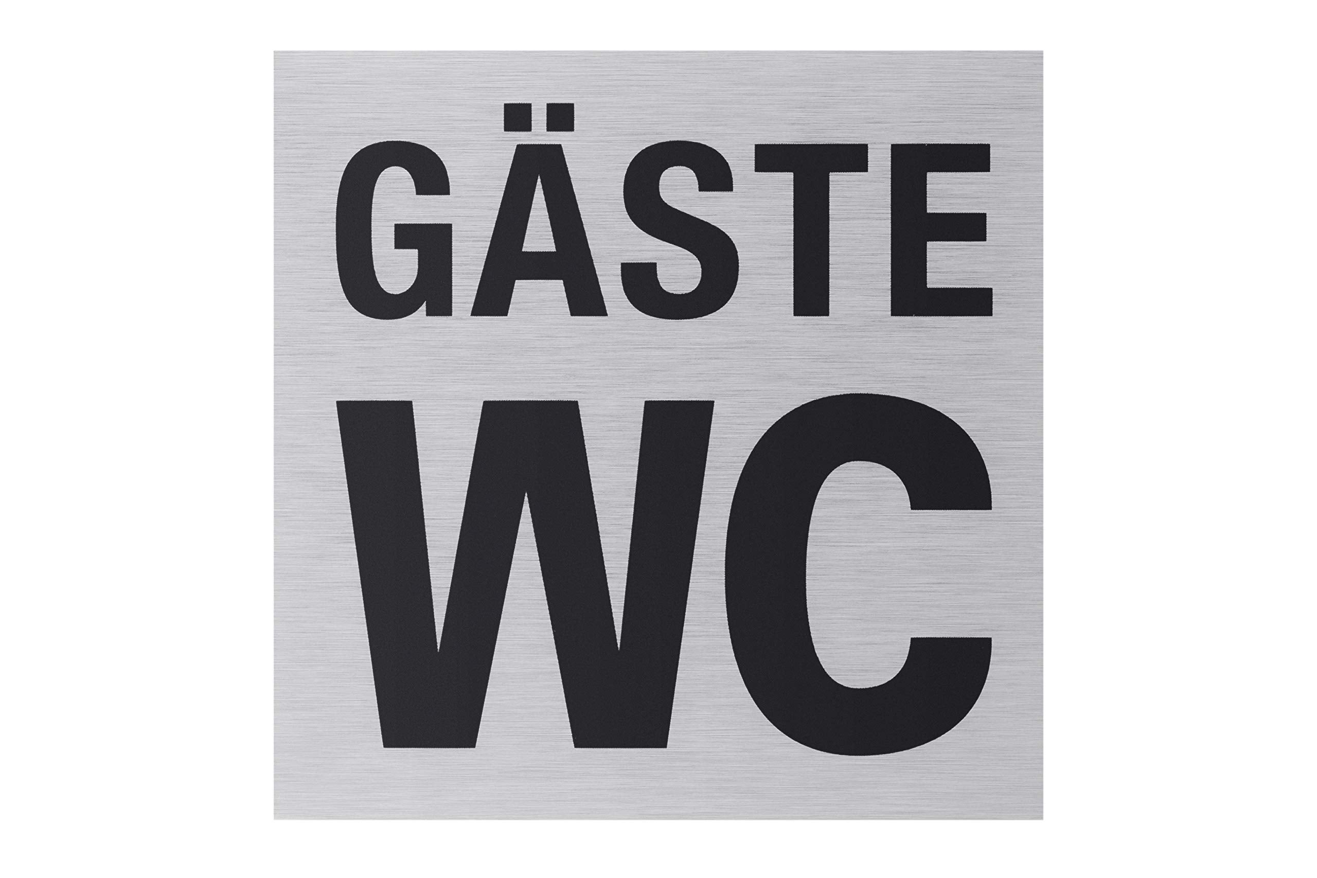 Metafranc Cartello adesivo "Gäste-WC" – 80 x 80 mm – in alluminio – in ...