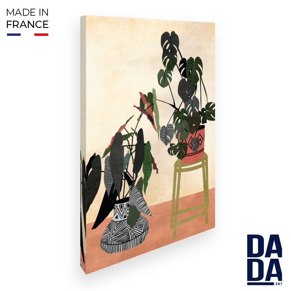 Toile Plantes en pot / 60x90cm / Fabriqué en France / DADA ART | Leroy ...