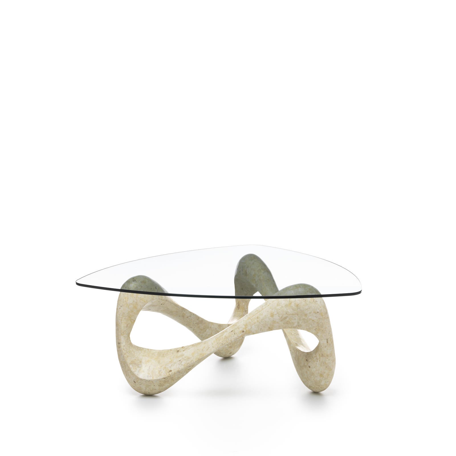 Tetris Table basse (100x100 Transparent) en verre trempé beige | Leroy ...