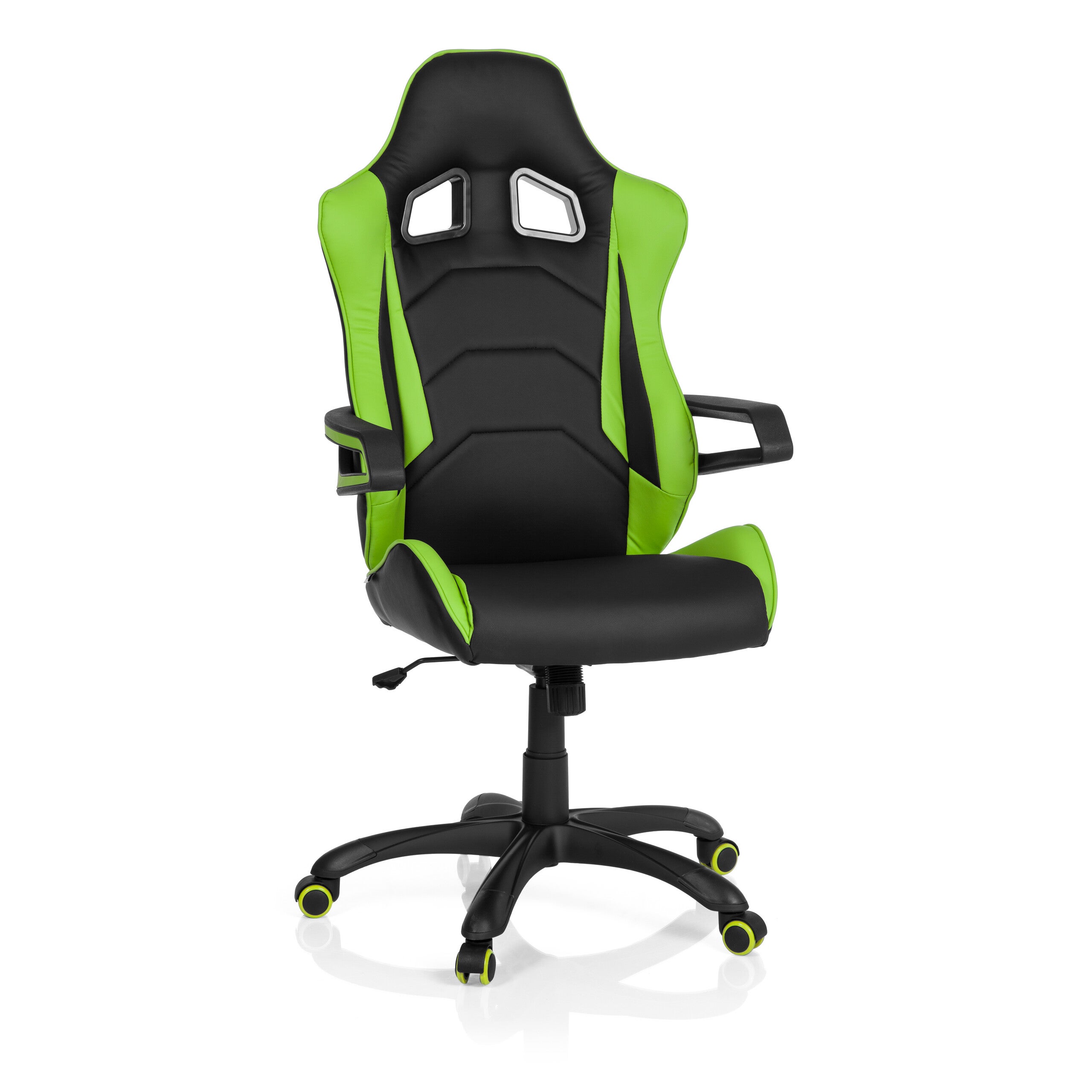 Chaise Gaming / Chaise de bureau GAME PRO I simili cuir noir/vert hjh ...