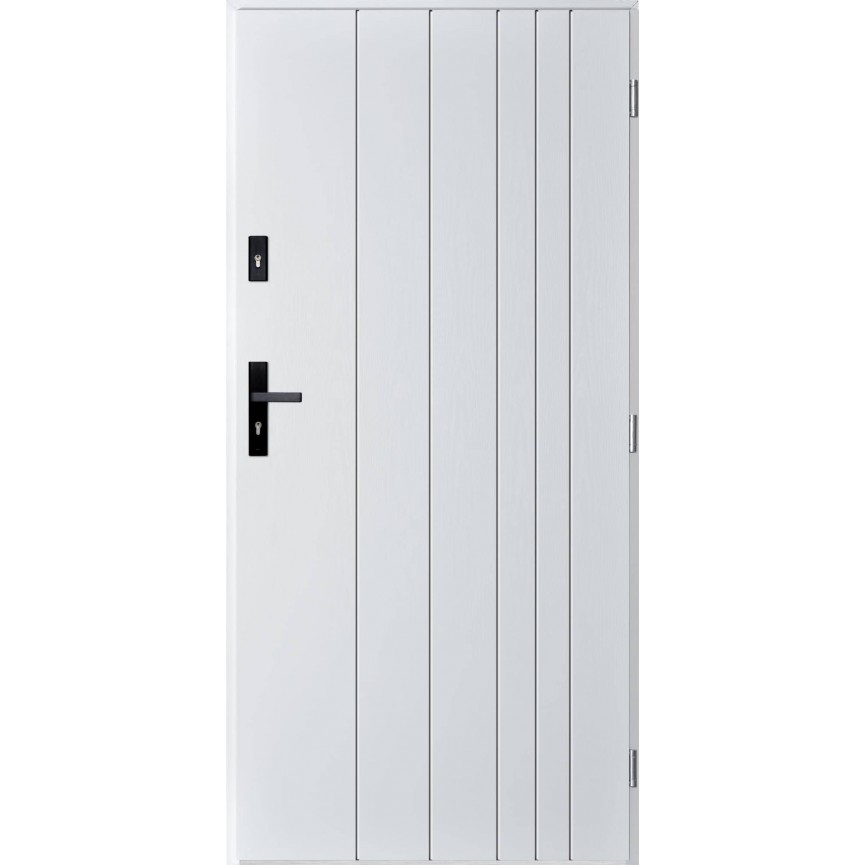 Porte d'entrée simple GUTA 80 cm blanc - Sans Poignée et serrure ...