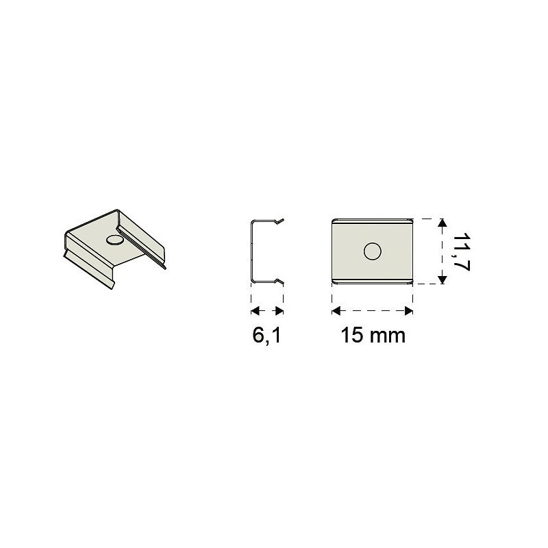 Kit de 6 pièces pour pose en applique - Désignation : KIT 6 CLIPS ...