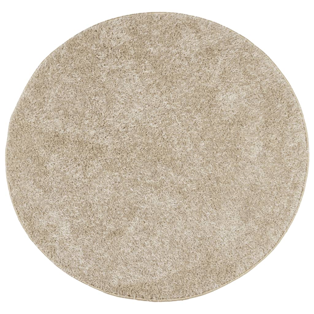 Tapis de salon, chambre，Tapis ISTAN à poils longs aspect brillant beige ...