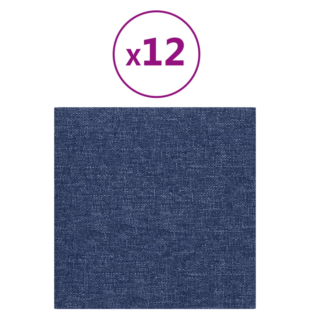 Paneles de pared 12 uds tela azul 30x30 cm 1,08 m² CFW61122 | Leroy Merlin