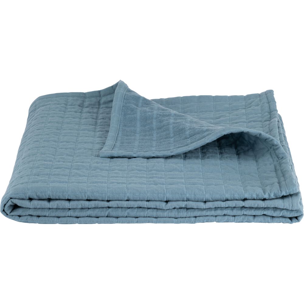 Plaid Coton Bleu autan ESTATE ALINEA - L170 x larg120 cm | Leroy Merlin
