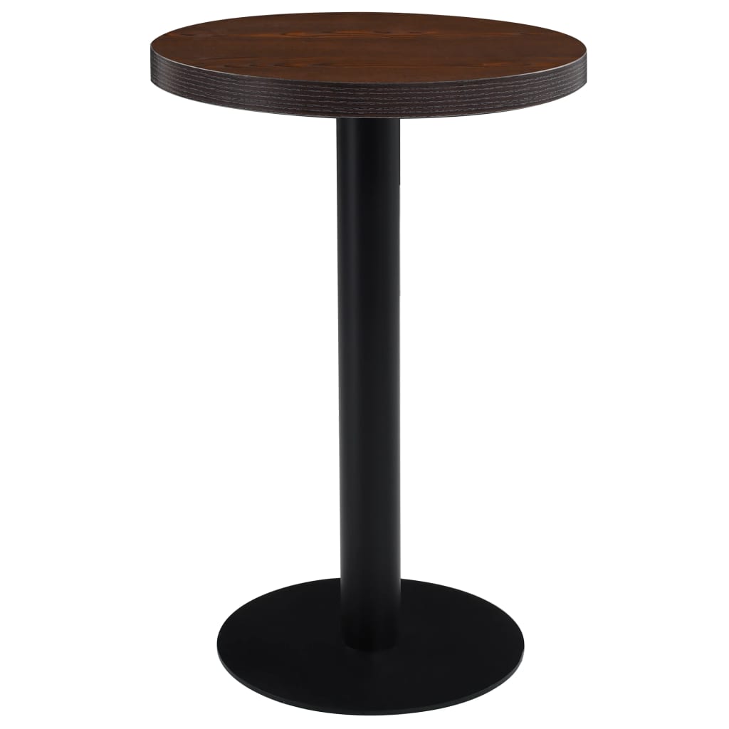 Maison Exclusive - Table de bistro Marron foncé 50 cm MDF | Leroy Merlin