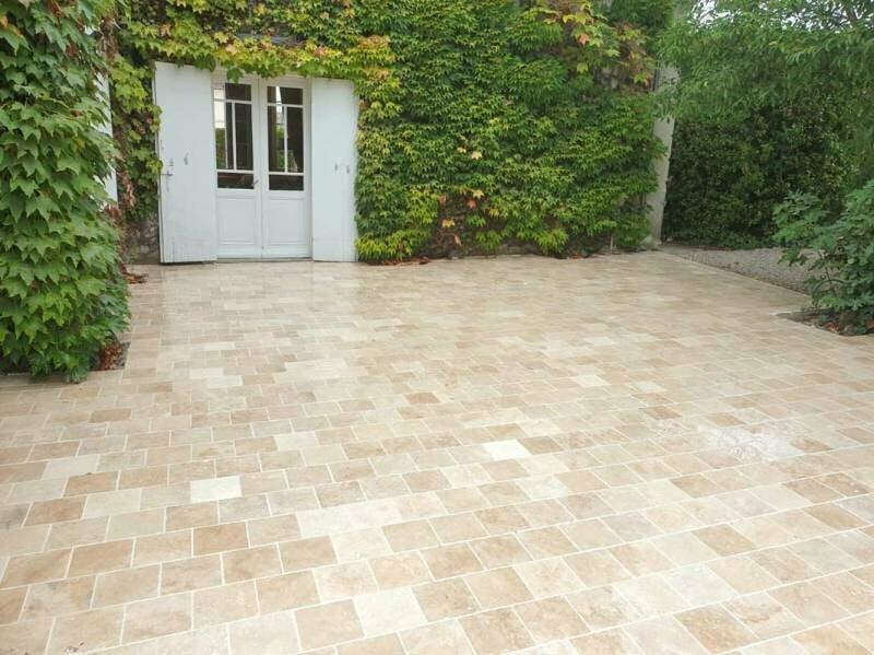 Travertin Premier choix - Crème - Pavé 15x30/3cm | Leroy Merlin
